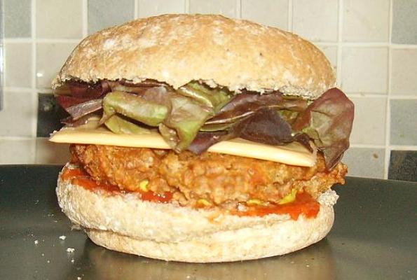 Simple and Yummy Textured Soy Protein Burgers | VegWeb.com, The World's ...